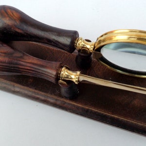 Personalized Brass Magnifying Glass With Stand Letter Opener Marine ...