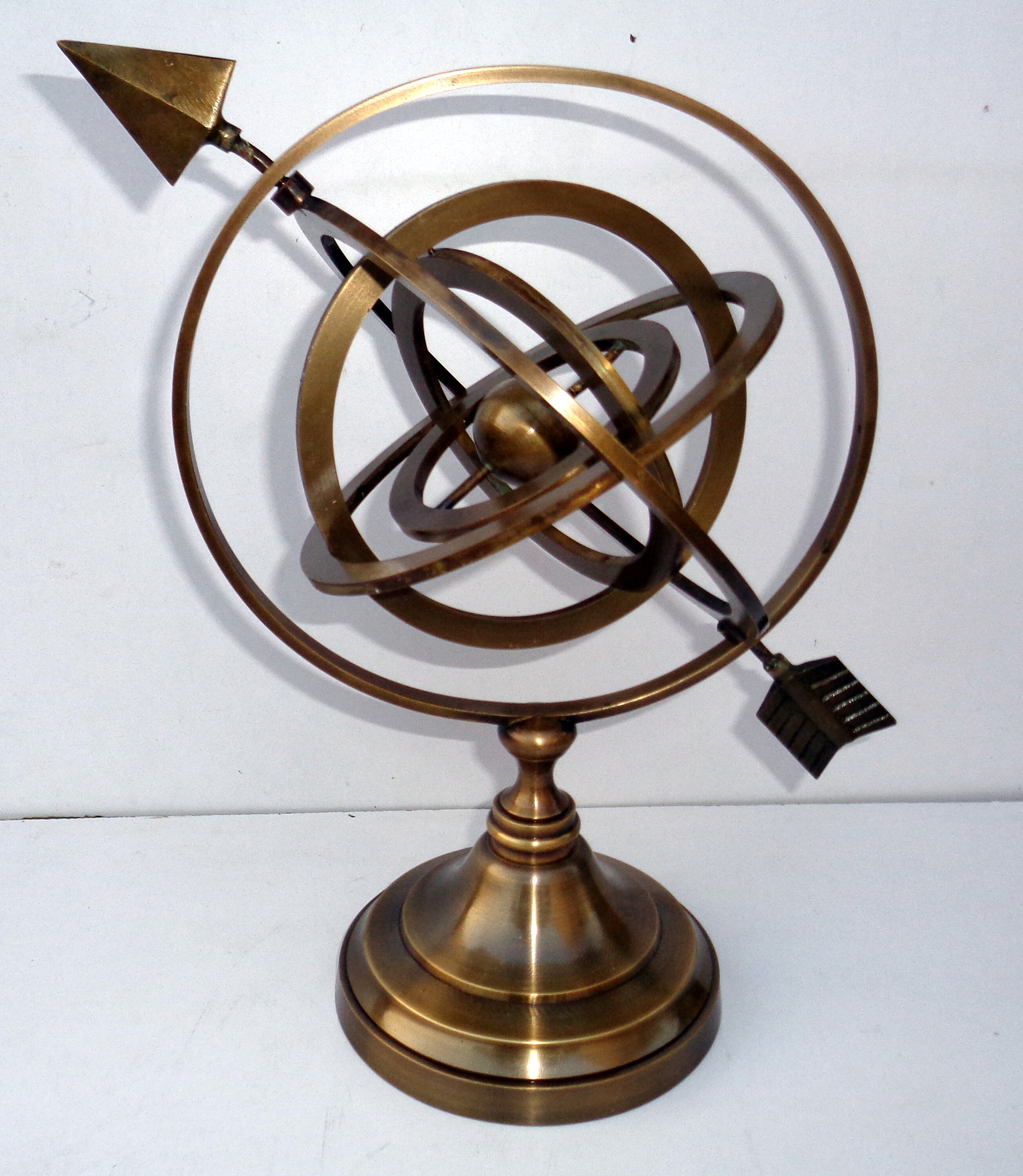 Brass Armillary Sphere With Arrow Maritime Astrolabe Globe Decor - Etsy