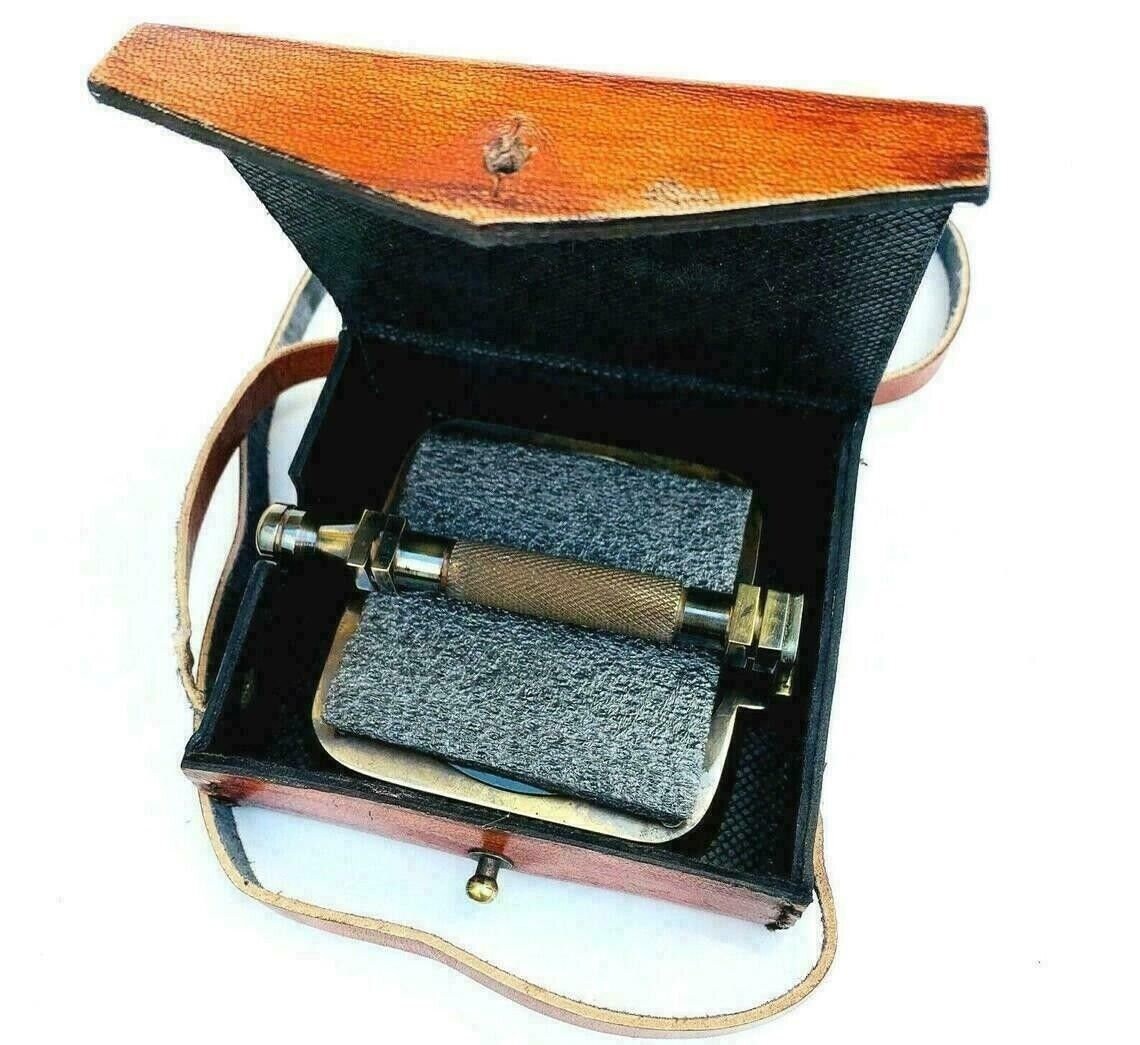 Antique Vintage Brass Henry Hughes Desk Magnifier Folding Magnifying ...