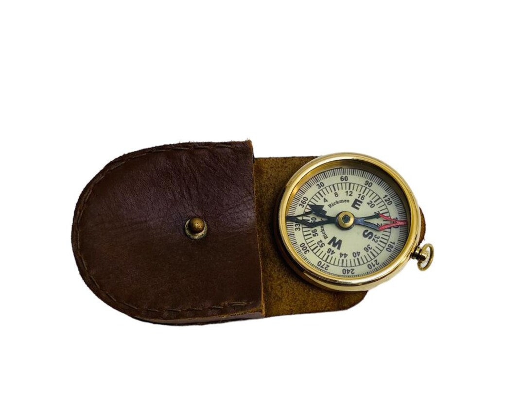 Brass Antique 2 Pocket Ross London Compass With Case Collectible ...