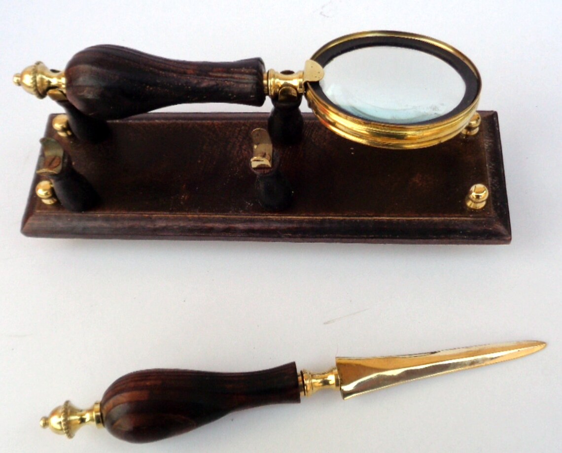 Marine Nautical Store Decorative Brass Magnifying Glass & | Etsy