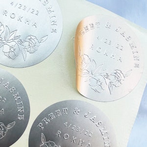 4cm_custom Made Gold/silver Embossed Raised Sticker/label, Embossing ...
