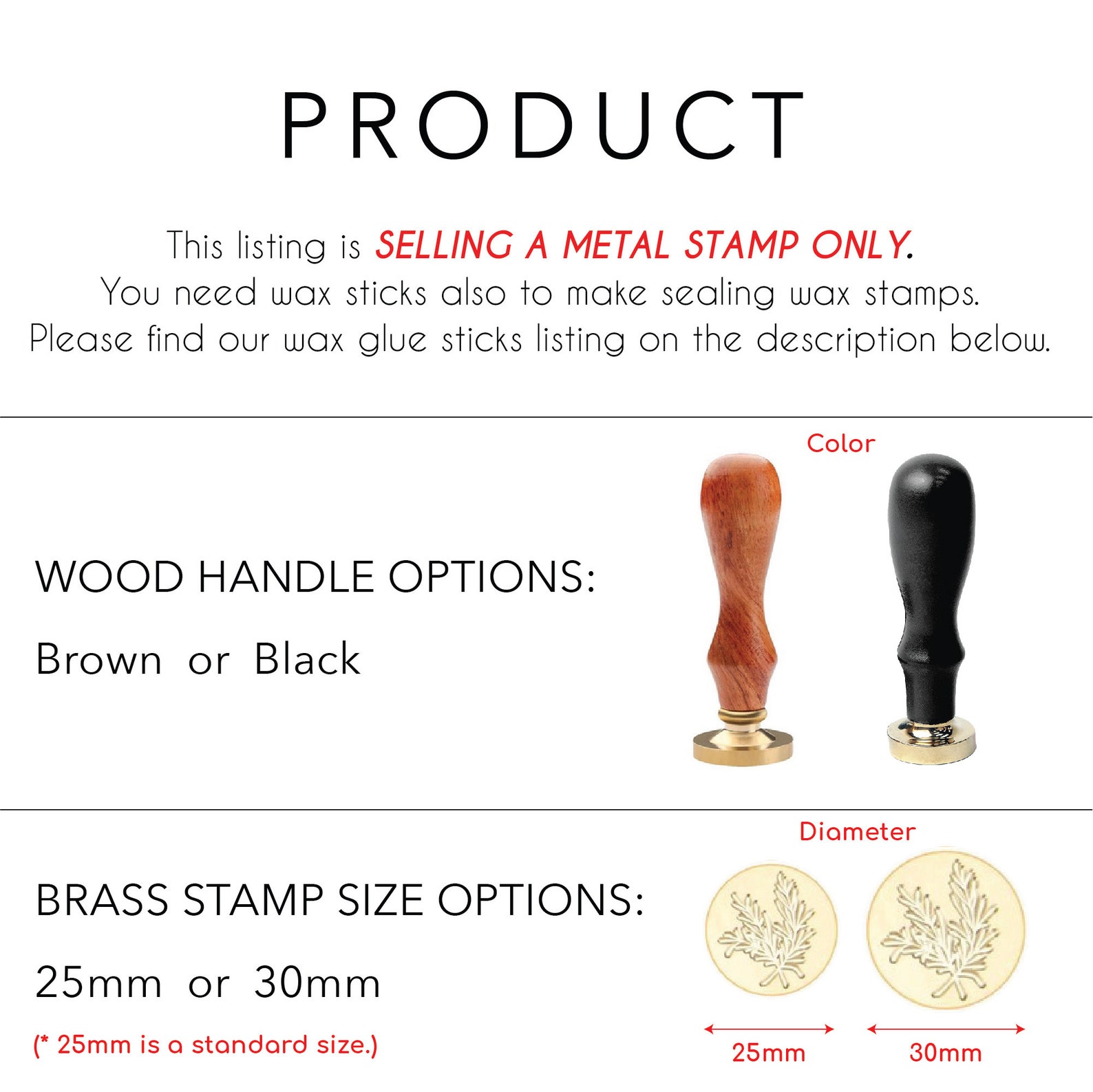 Custom Wax Stamp Custom Wax Seal Personalized Wax Stamp - Etsy