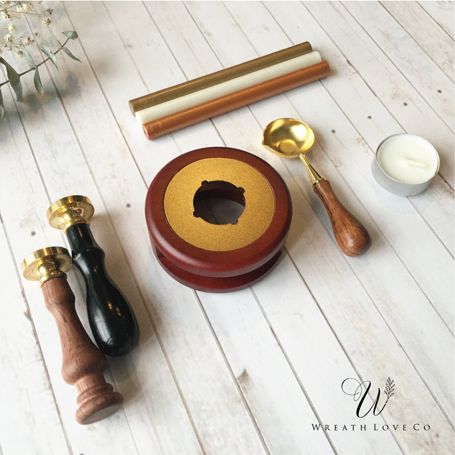 Wax Sealing Tools - Wax Sealing Stove - Brass Wax Spoon - Candle Holder ...