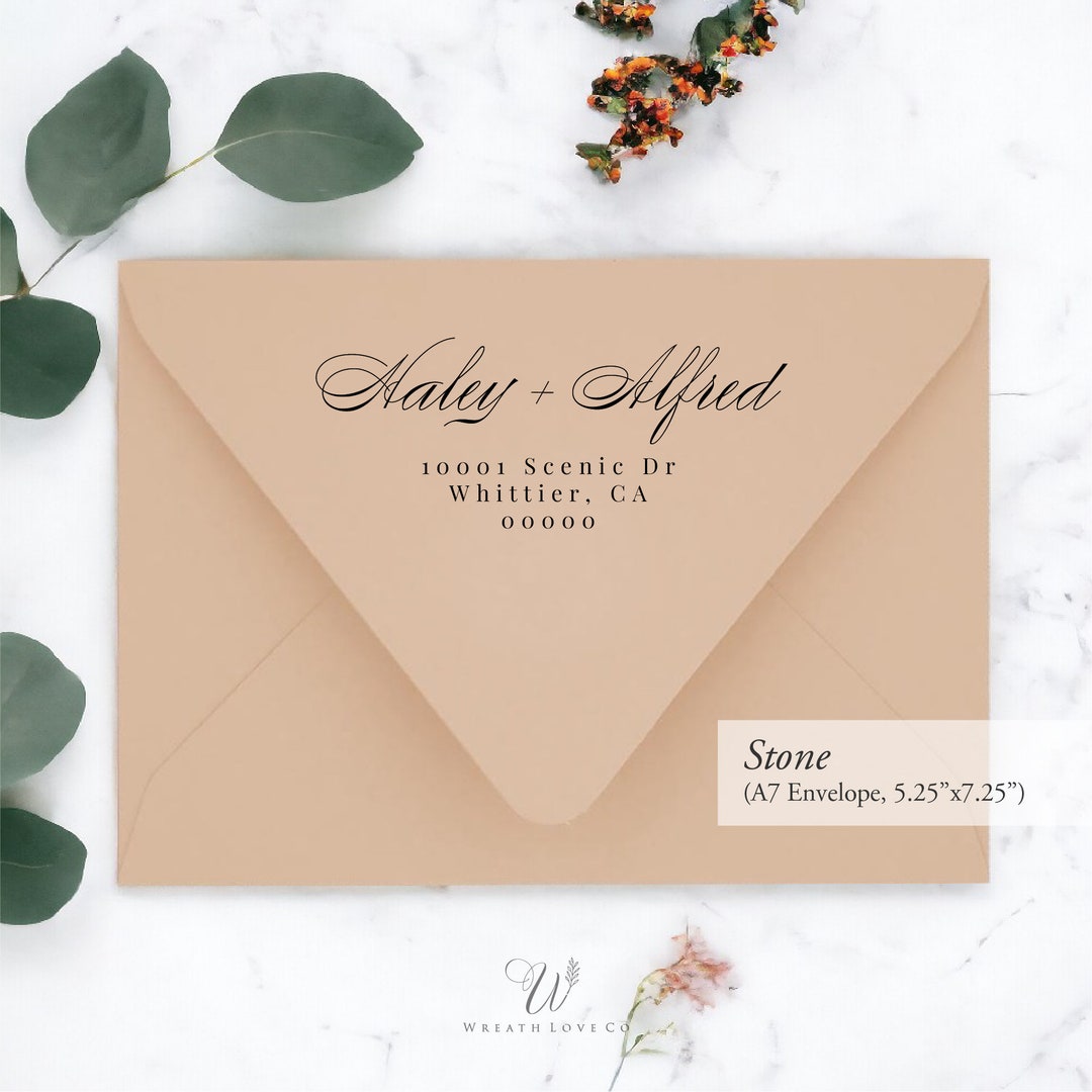 Stone / Light Brown Envelope, Envelope Printing, White Ink ...