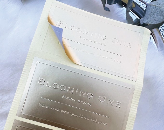 Gold Foil Embossed Stickers, Embossed Raised Sticker/label, Embossing ...
