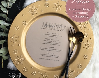 Round Wedding Menu | Etsy