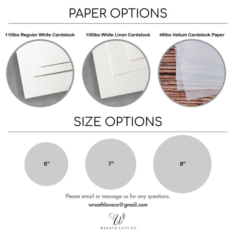 6”/7”/8” Circle Menu Cards, Round Menu for Standard Dinner Plates ...