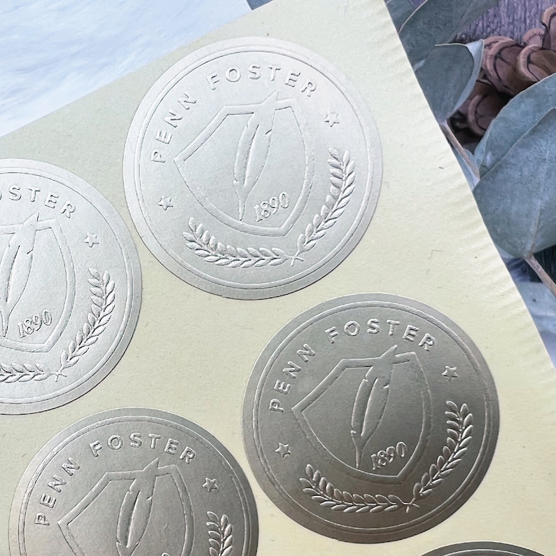 6cm_custom Made Gold/silver Embossed Raised Sticker/label - Etsy