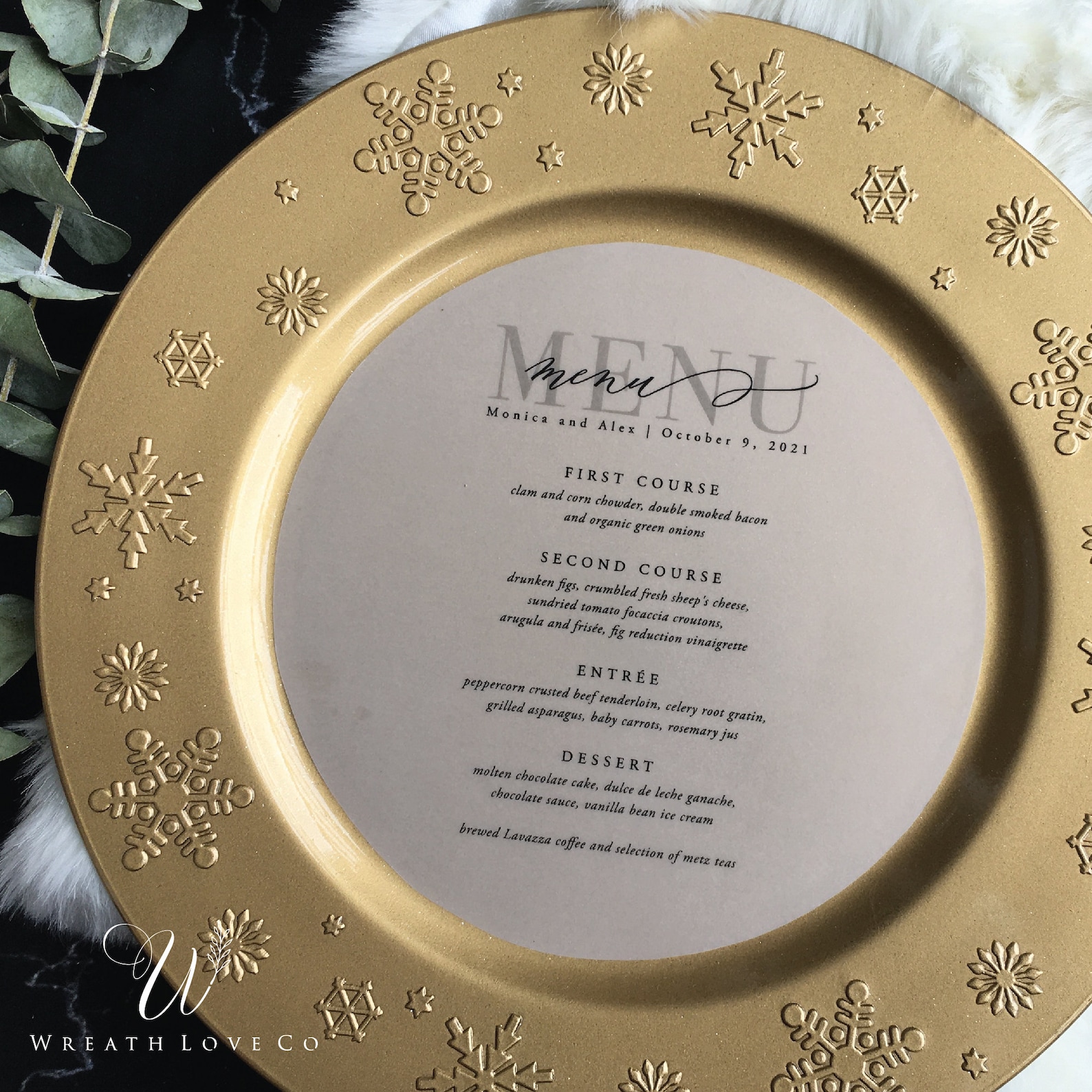 6”/7”/8” Circle Menu Cards, Round Menu for Standard Dinner Plates ...