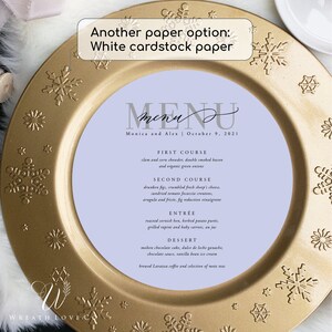 6”/7”/8” Circle Menu Cards, Round Menu for Standard Dinner Plates ...