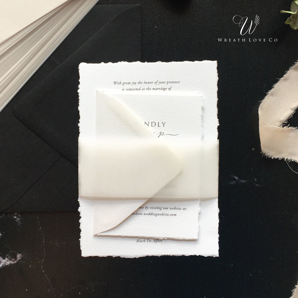Vellum Belly Band for 5x7 Invitation Vellum Wrap Clear Wrap - Etsy