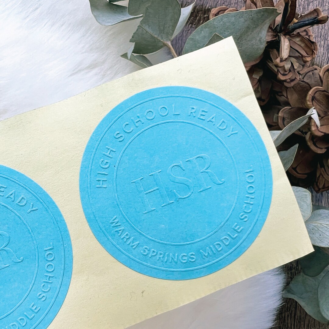 5cm_custom Made Color Embossed Raised Sticker/label, Embossing Seal ...