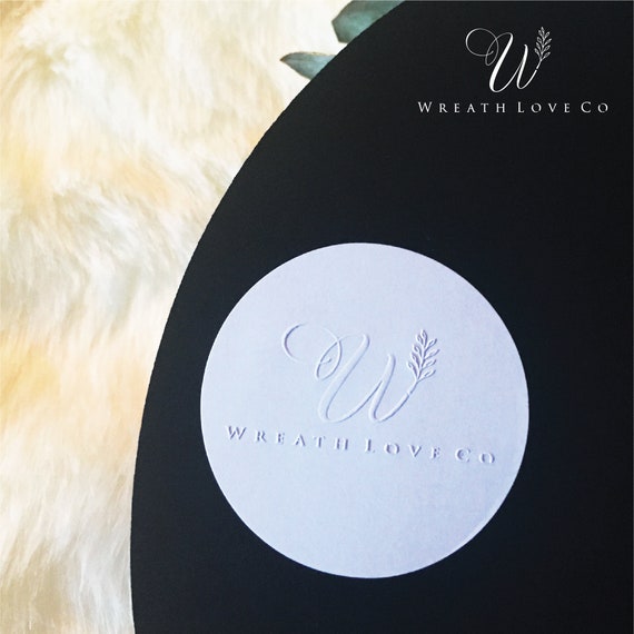 6cm_custom Made White Embossed Raised Sticker/label Embossing - Etsy