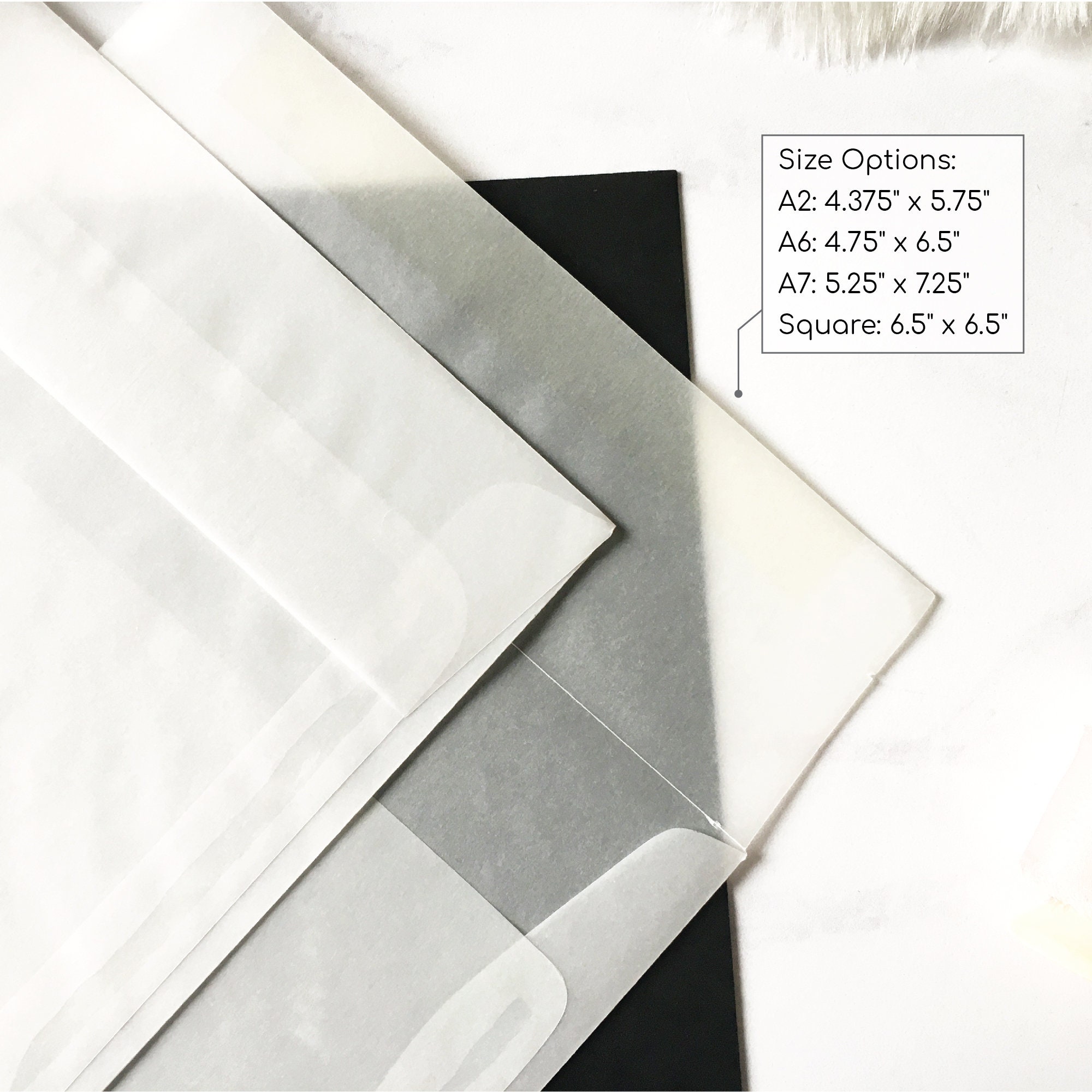 Vellum Envelope Clear Envelope Translucent Envelope A2 A6 - Etsy