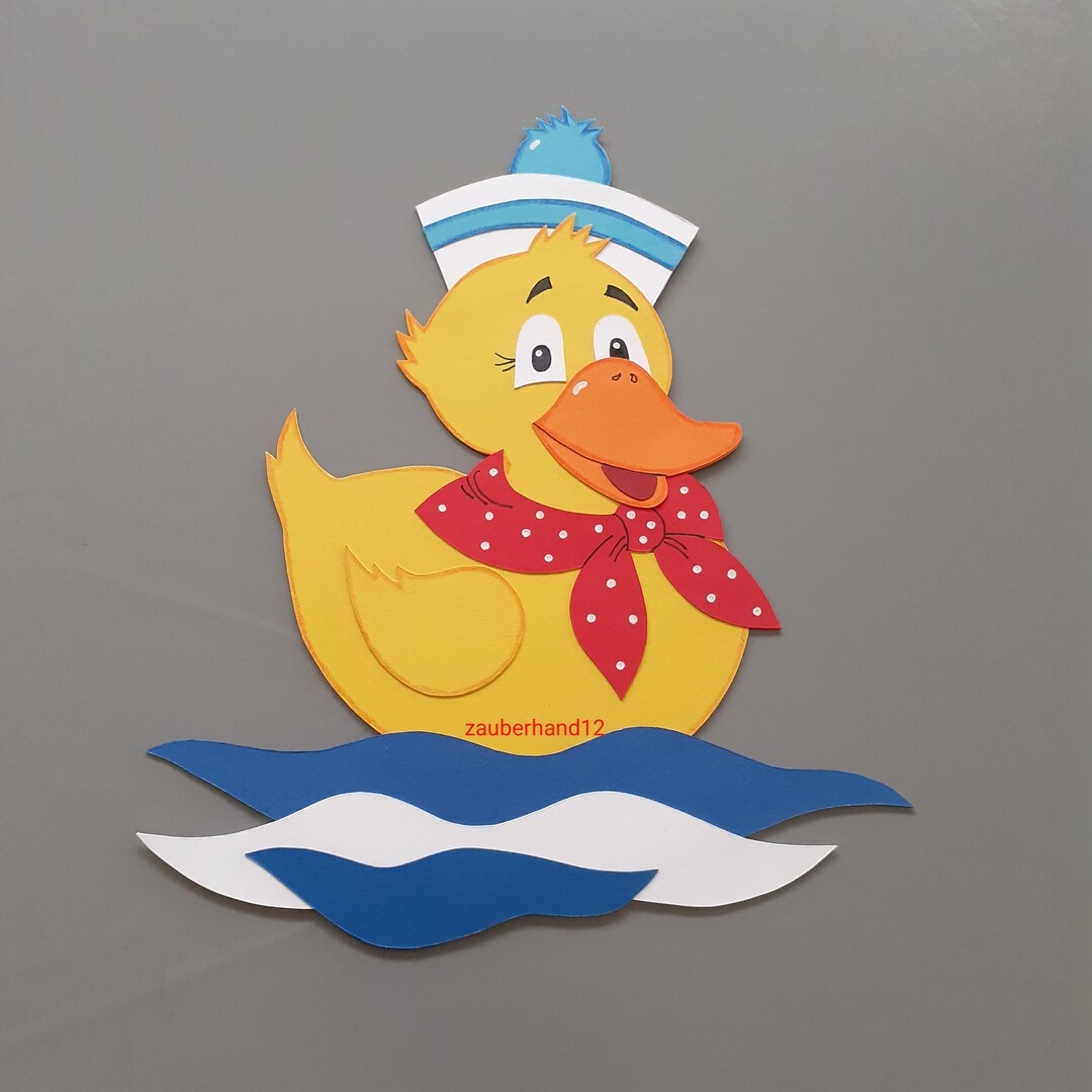 Window Picture Cardboard, Sailor Duck, Decoration, Summer Maritime ...