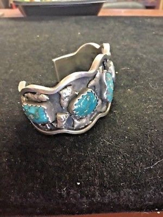 Vintage/Old Pawn Native American Silver and Turquoise… - Gem
