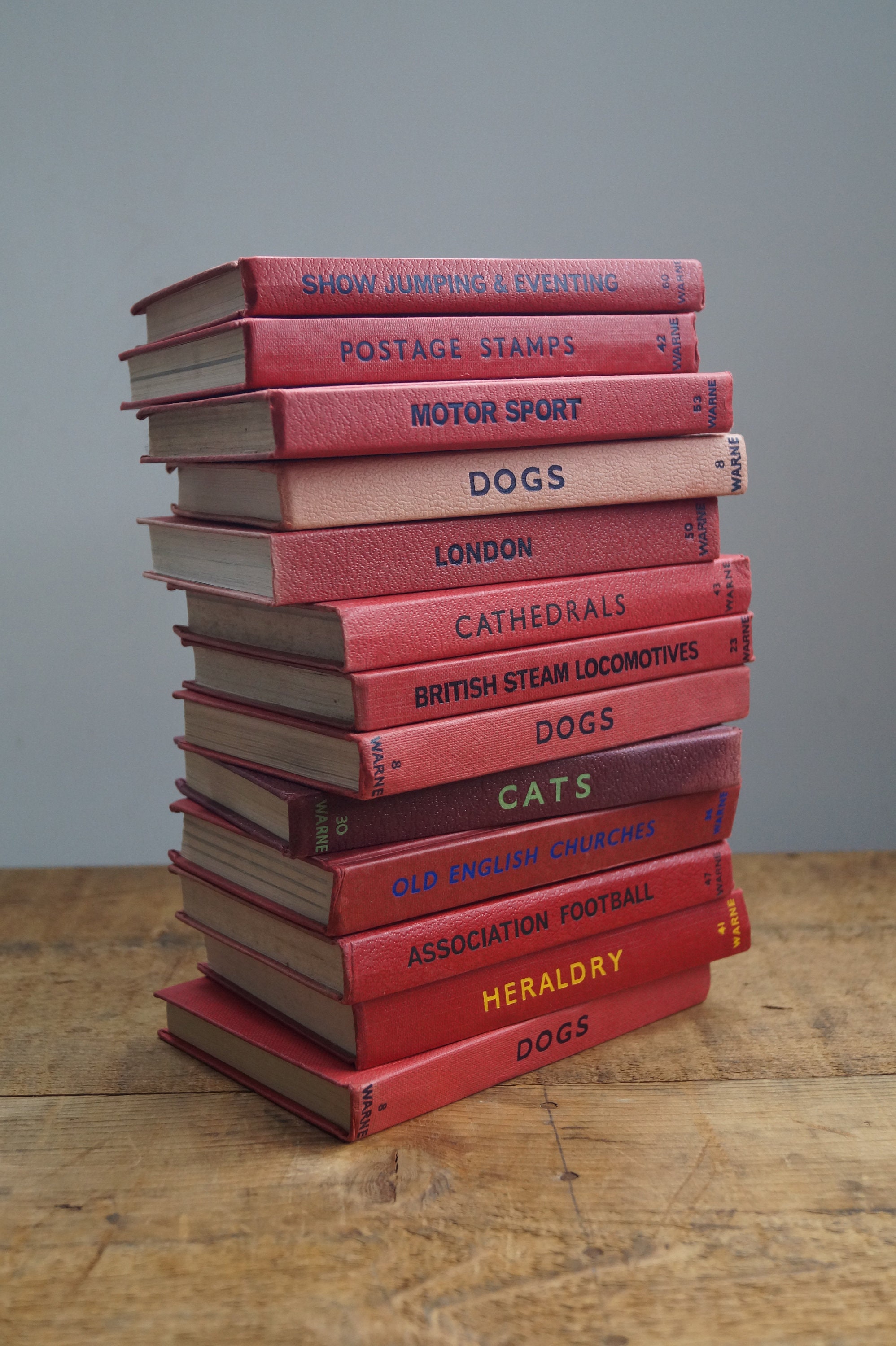 Observers Books Vintage Colourful Display Shelf Decor - Etsy UK