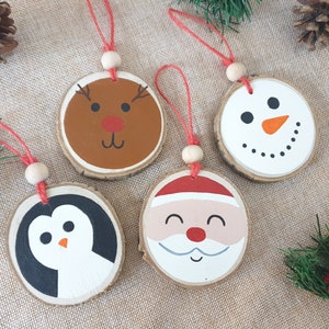 Christmas Wood Slice Ornament, Hanging Xmas Tree Decor, Tier Tray Decor ...