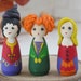 Hocus Pocus Wooden Peg Doll Set, Sanderson Sisters Witch Figurines ...