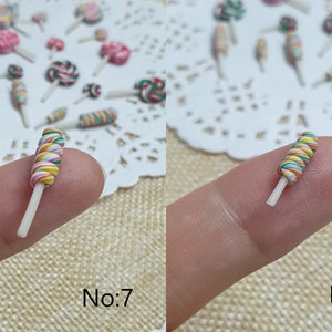 Miniature Lollipop Candy Dollhouse Accessory Sweet Food, 1 12 & 1 6 ...
