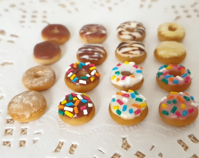 Miniature Donut Dollhouse Mini Fake Food, 1:12 Scale Doll House Dessert ...