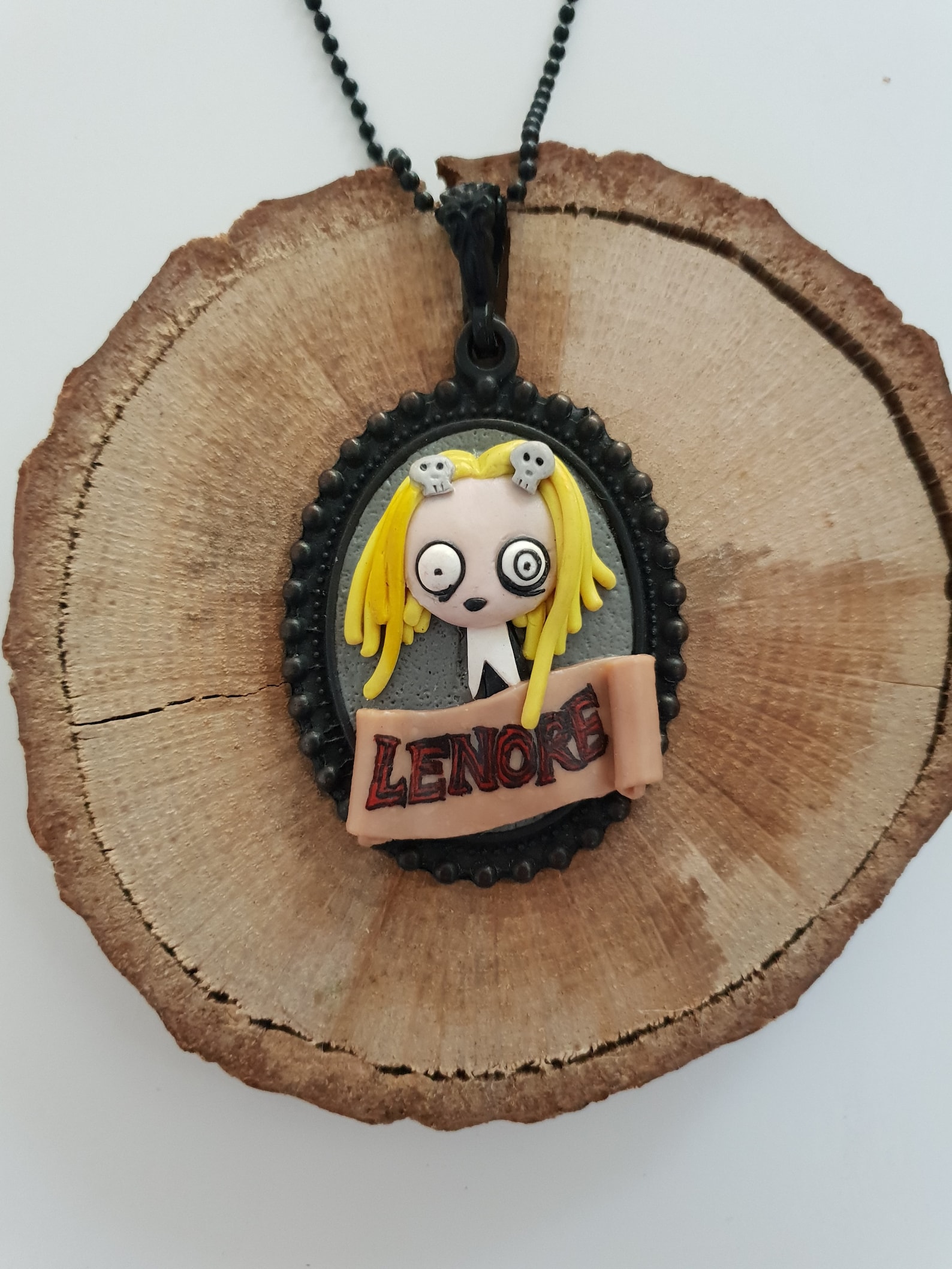 Lenore Roman Dirge the Cute Little Dead Girl Necklace Polymer | Etsy