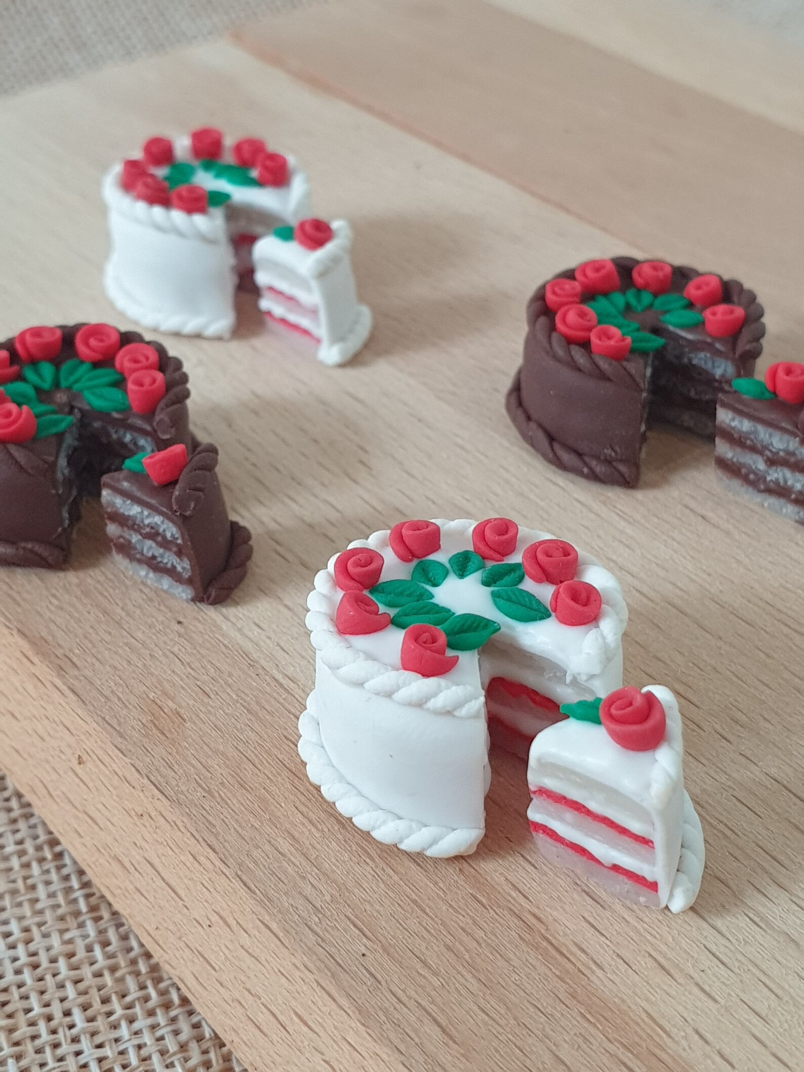 Miniature Birthday Cake Dollhouse Food, 1:12 Scale Mini Fake Cake for ...