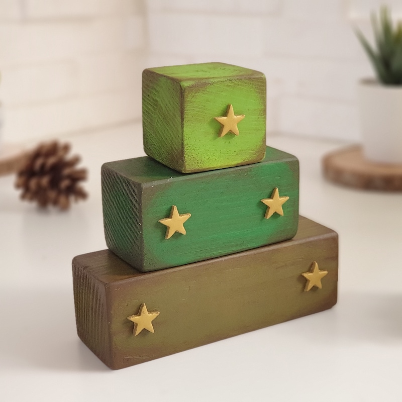 Wood Blocks Christmas - Etsy