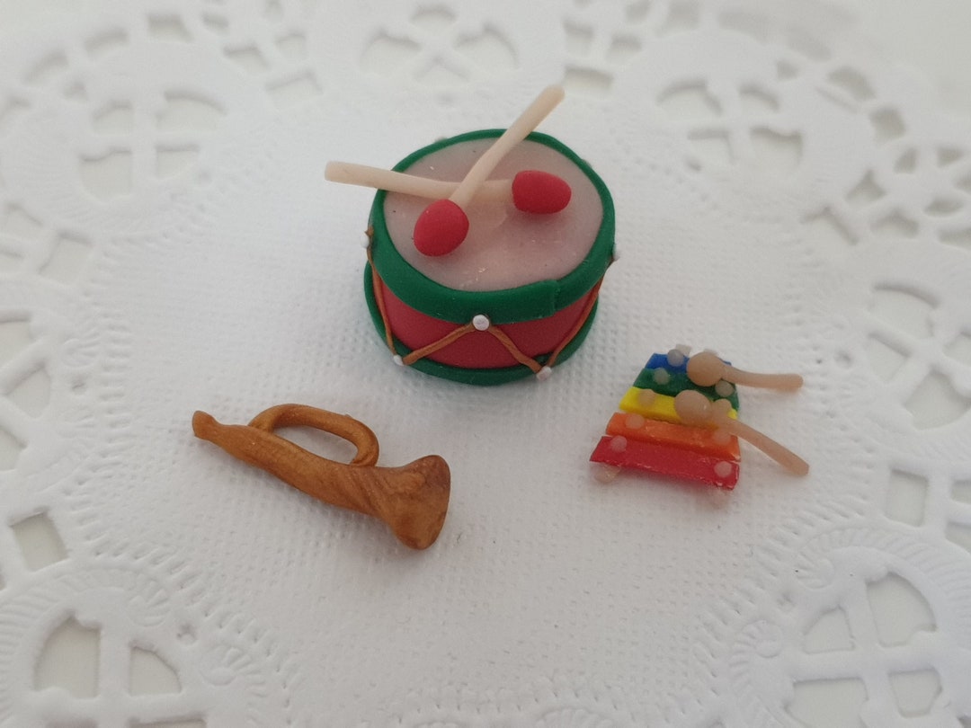 Miniature Music Instrument Polymer Clay Doll House Supply, DIY ...