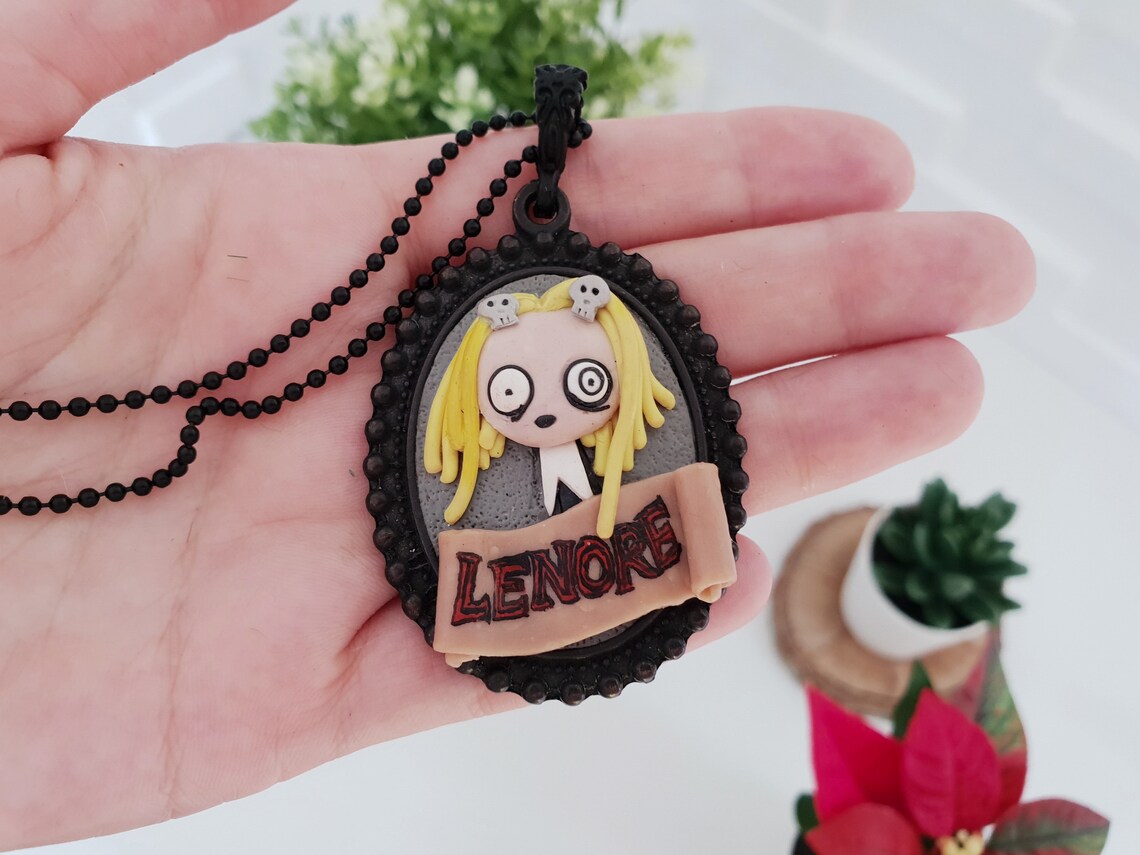 Lenore Roman Dirge the Cute Little Dead Girl Necklace Polymer | Etsy