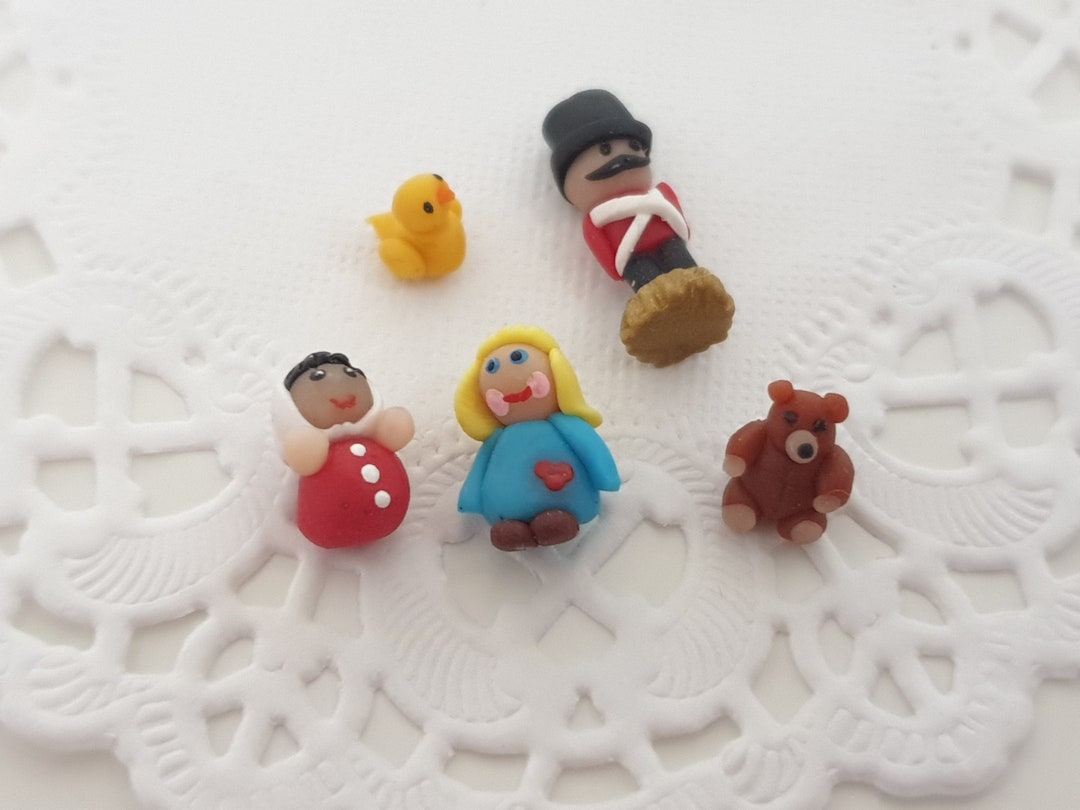 Teeny Tiny Miniature Figurine, Mini Polymer Clay Dollhouse Supply ...