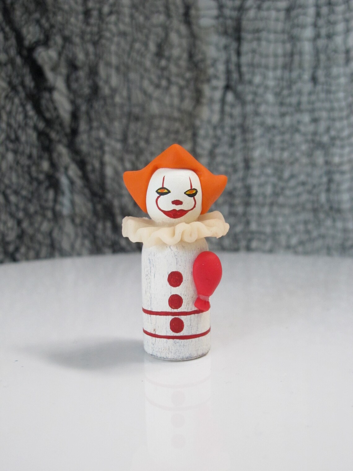 Pennywise Peg Doll, IT Clown Figurine, Horror Collection, Scary Movie ...