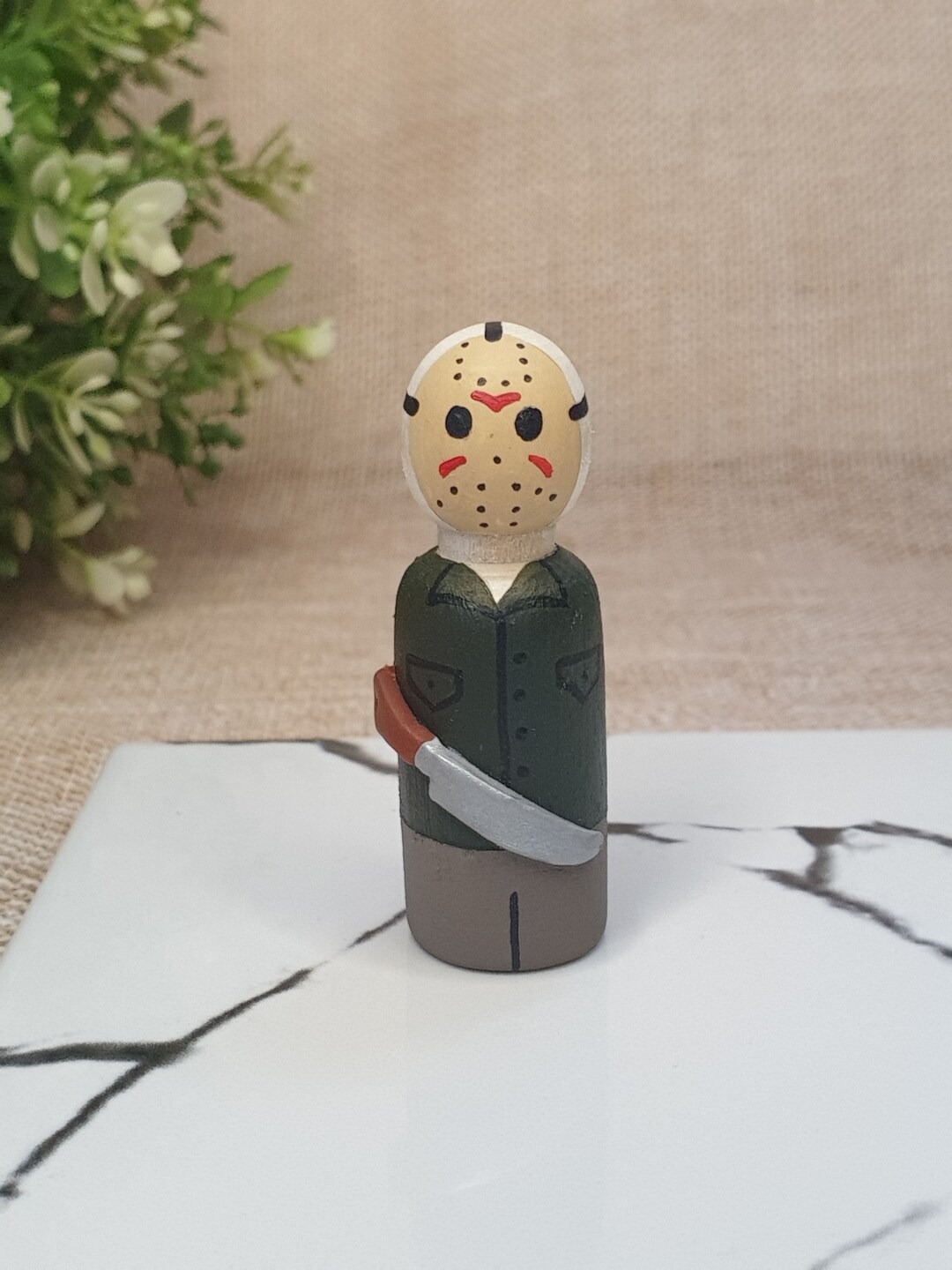 Jason Voorhees Peg Doll, Gift for Friday the 13th Movie Fan, Halloween ...