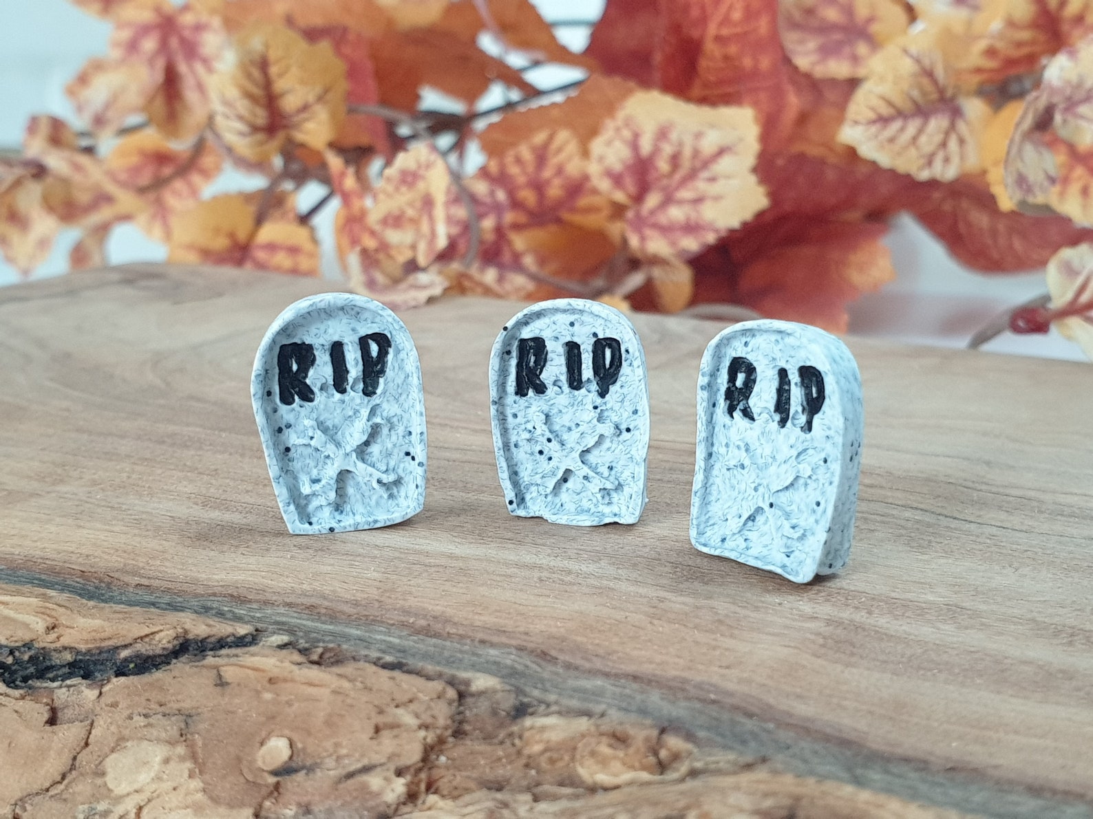 Miniature Tombstones, 3 Pieces Mini Grave Stones Halloween Dollhouse ...