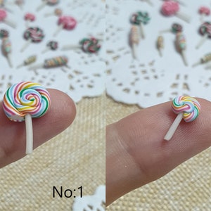 Miniature Lollipop Candy Dollhouse Accessory Sweet Food, 1 12 & 1 6 ...