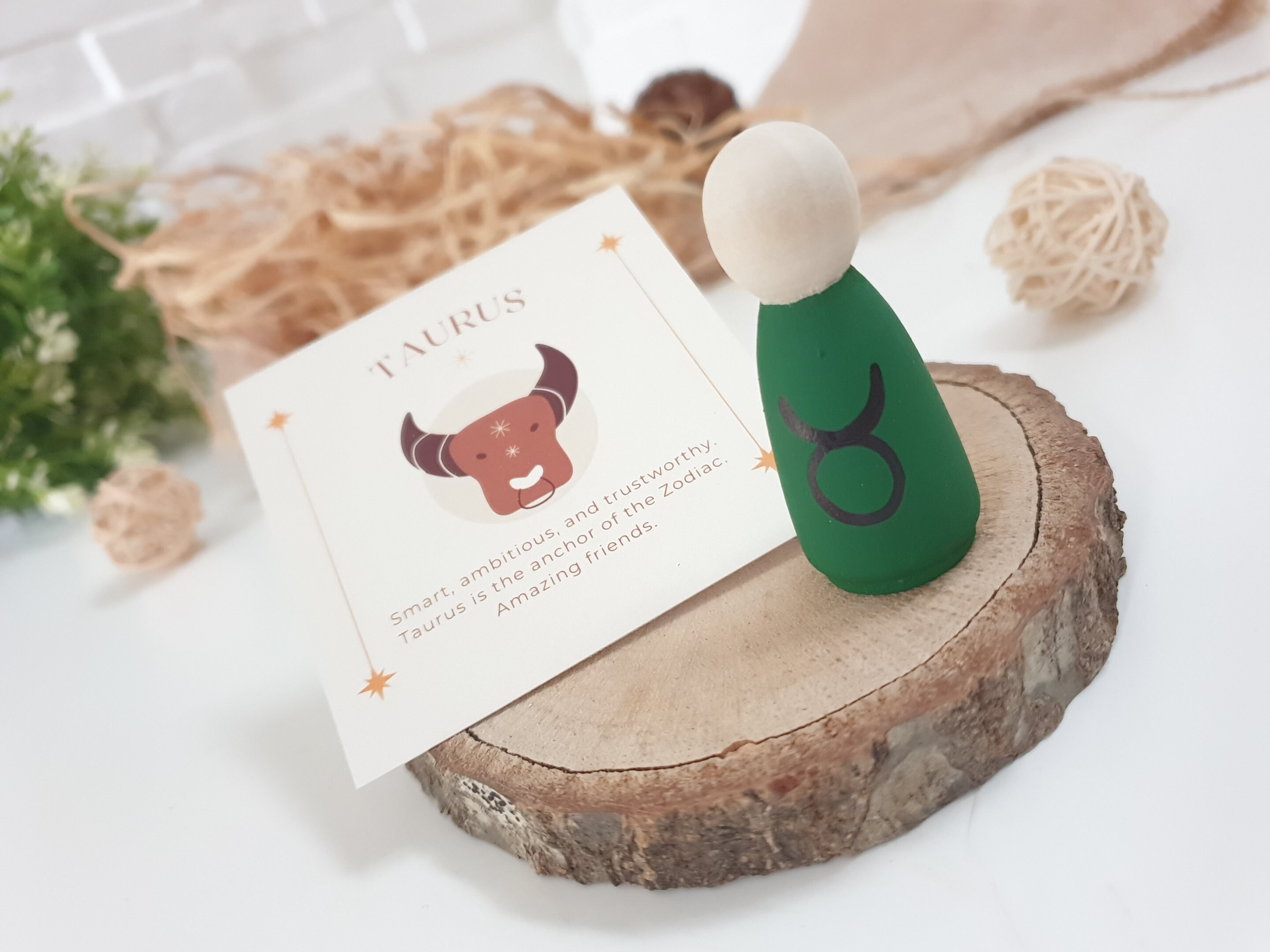 Zodiac Star Sign Peg Dolls, Valentines Day & Birthday Gift for ...