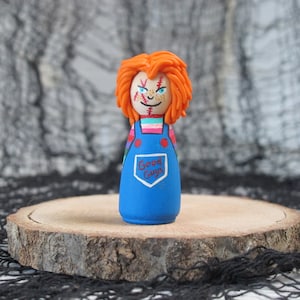 Chucky Peg Doll, Horror Collectibles, Gift for Horror Movie Fans ...