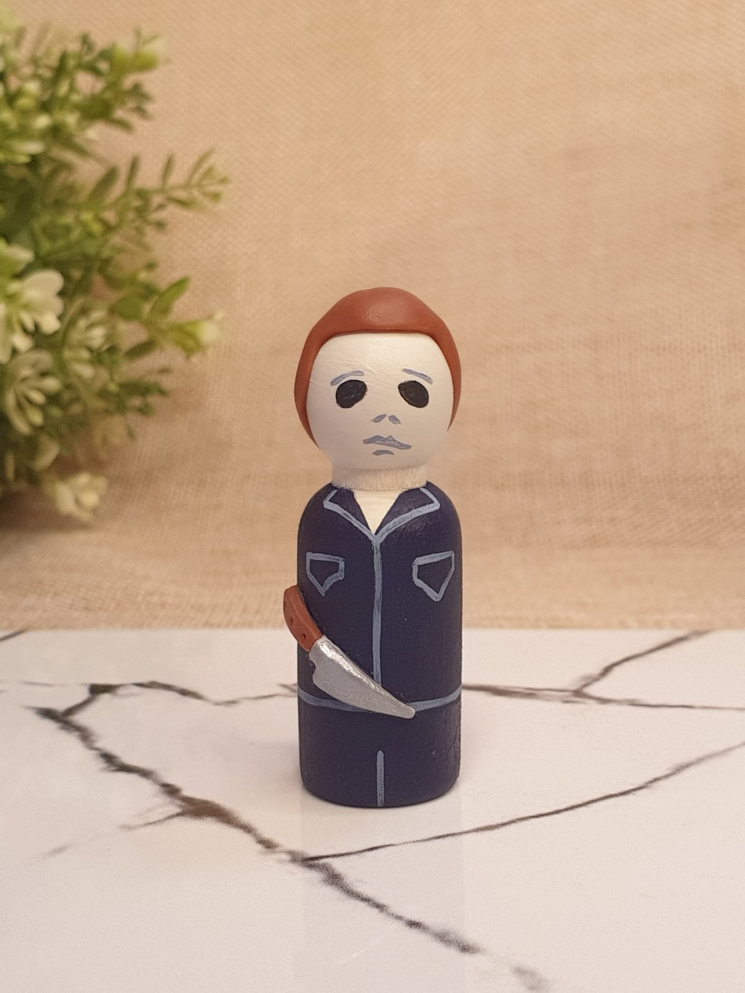 Michael Myers Peg Doll, Halloween Tier Tray Decor, Gift for Classic ...