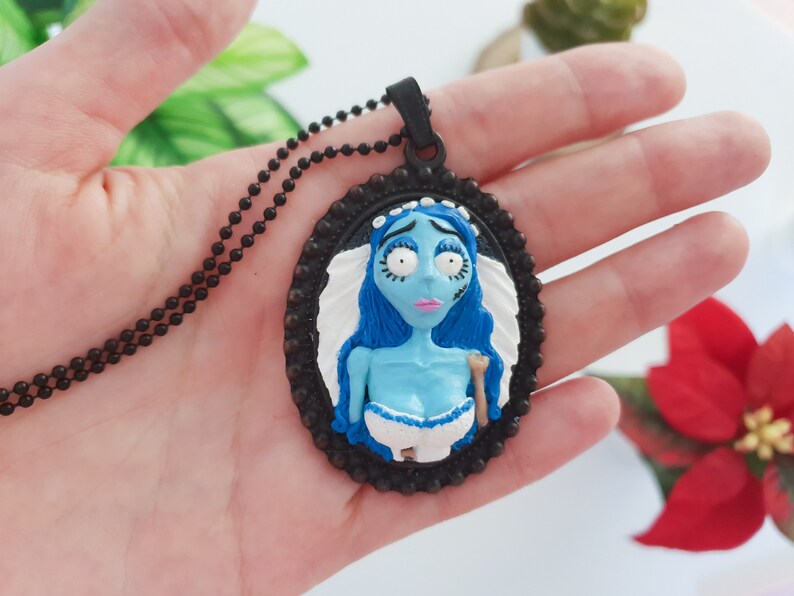 Corpse Bride Necklace Polymer Clay Pendant Gothic Jewelry - Etsy