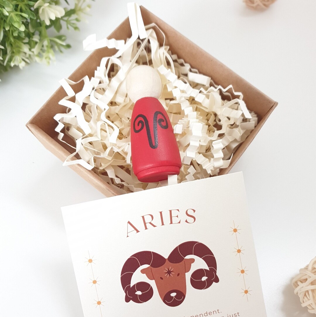 Zodiac Star Sign Peg Dolls, Valentines Day & Birthday Gift for ...