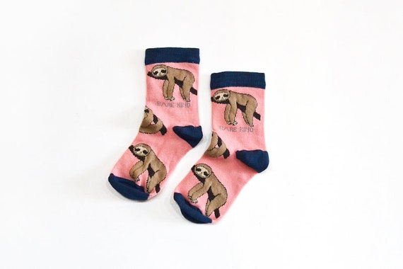 Save the Sloths Bamboo Socks for Kids | Etsy