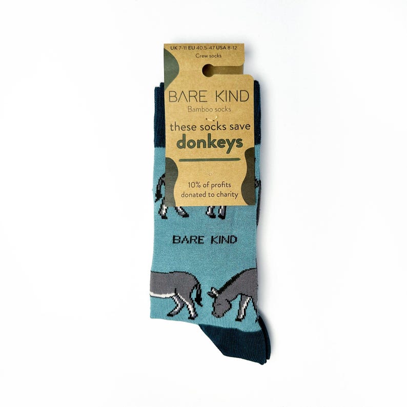 Save the Donkeys Bamboo Socks - Etsy