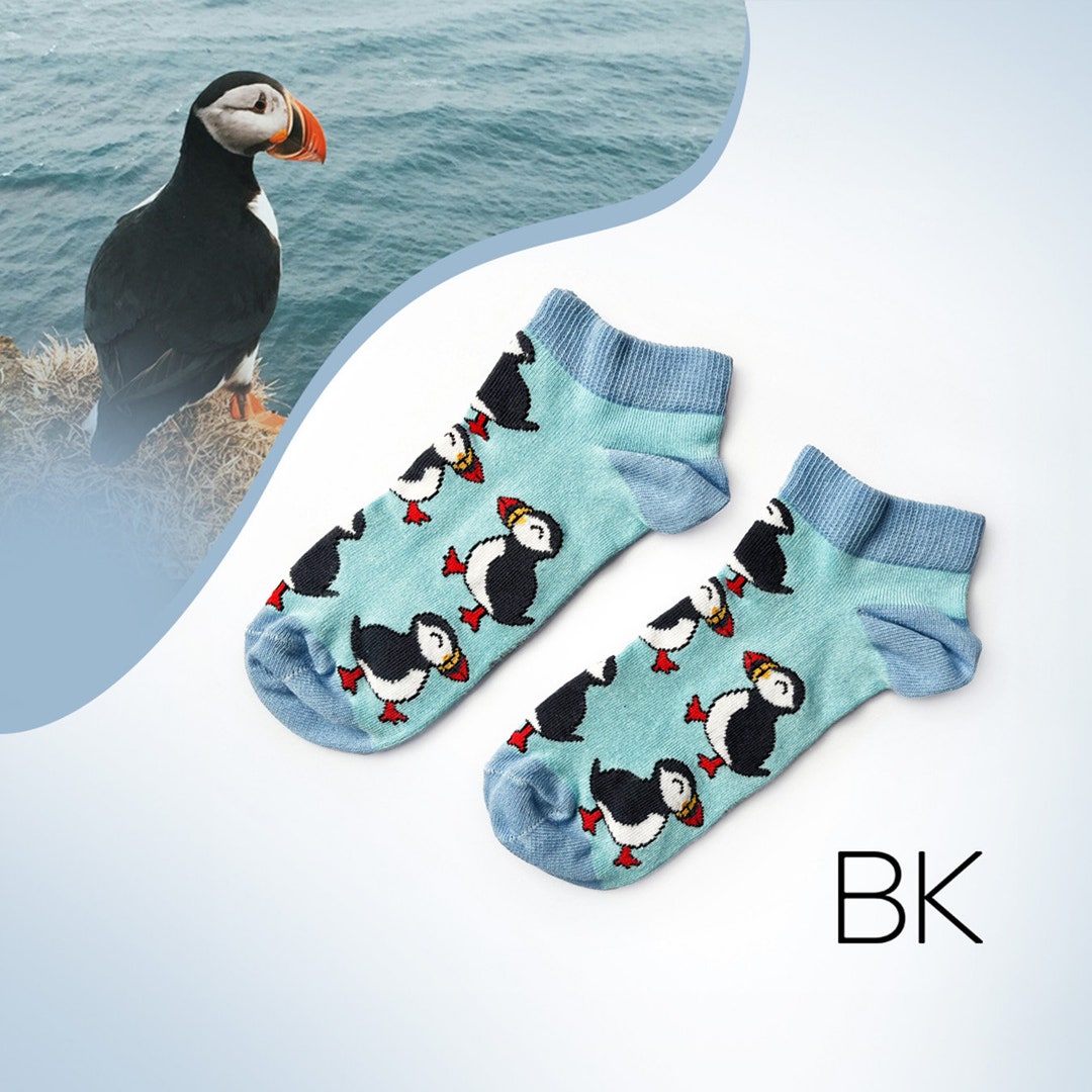 Puffin Bamboo Trainer Socks - Etsy