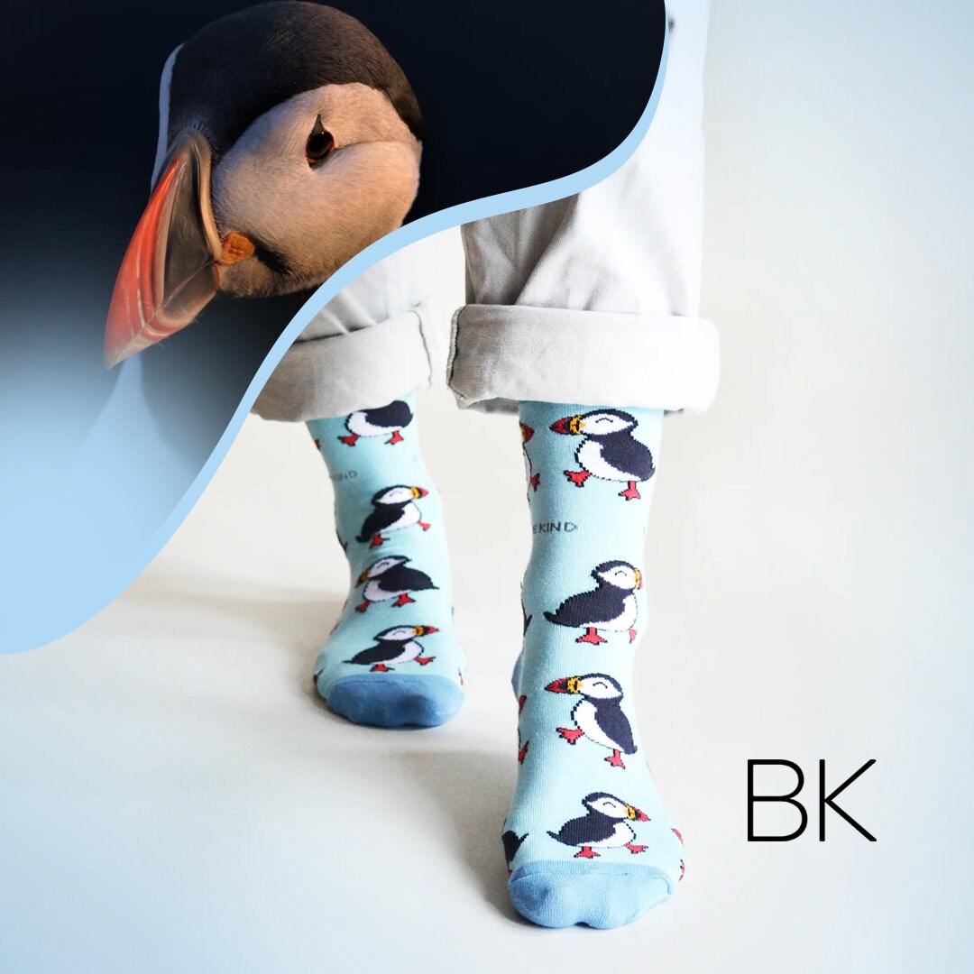 Save the Puffins Bamboo Socks - Etsy UK