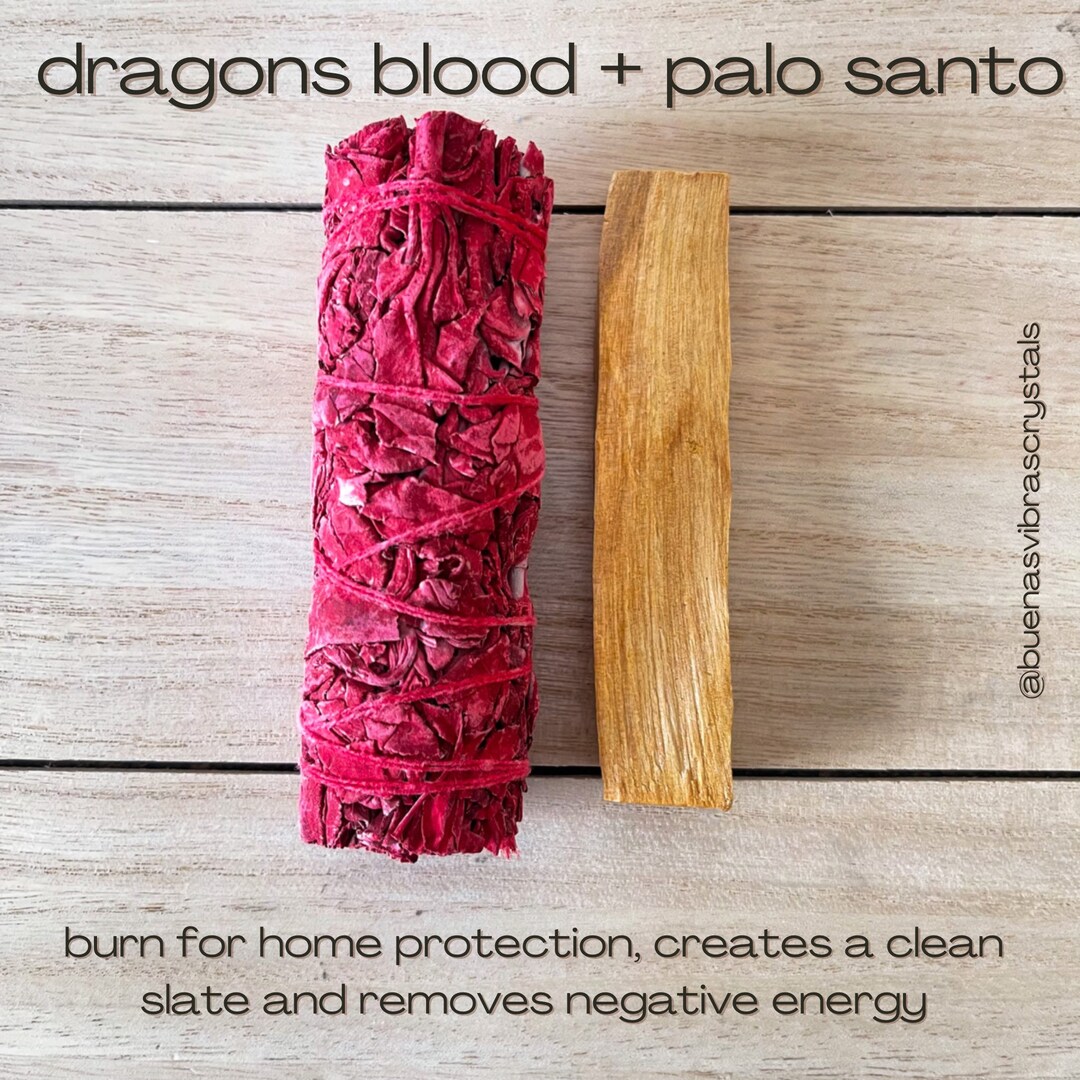 Dragons Blood Sage and Palo Santo Bundle, Negative Energy Protection ...