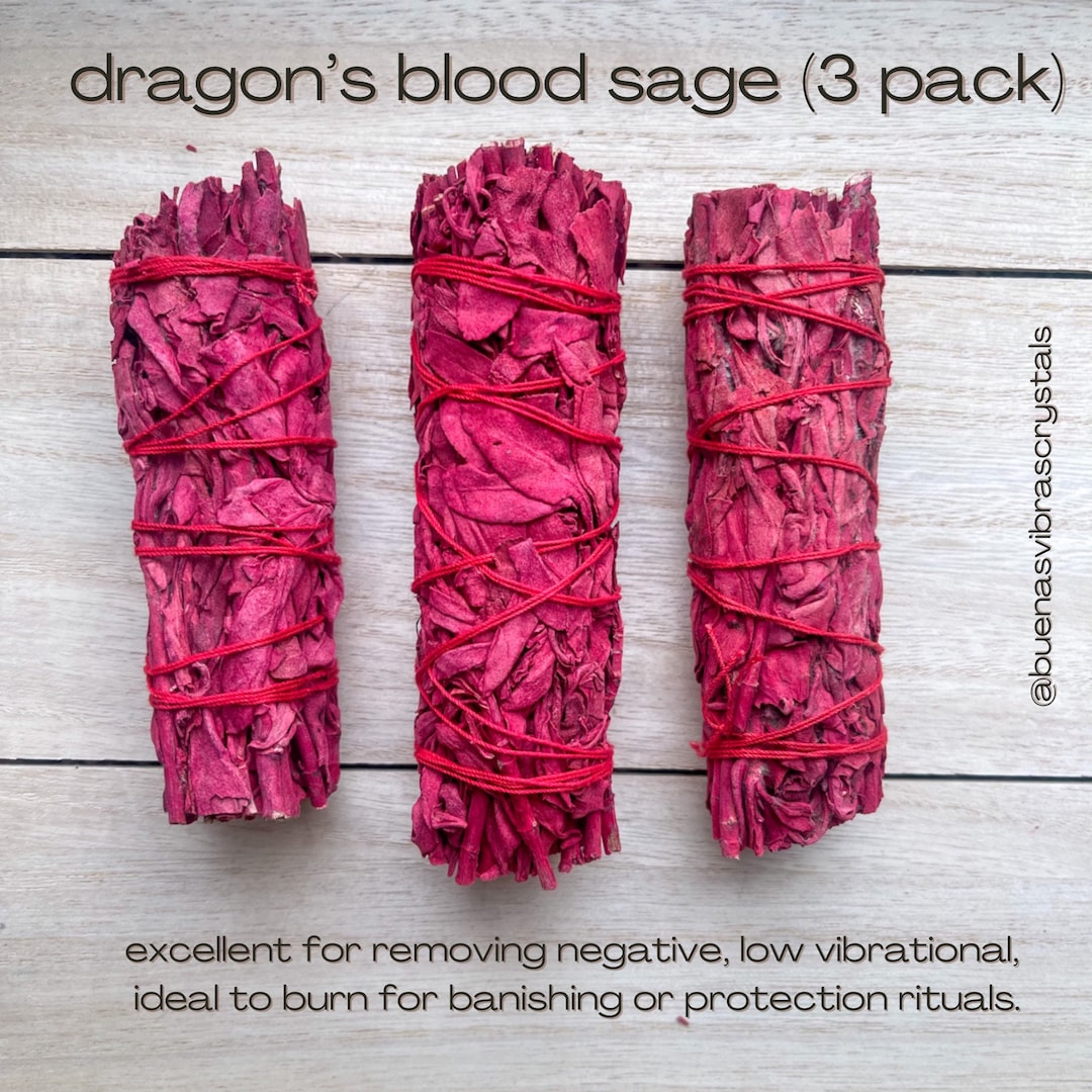 Dragons Blood Red Sage Smudge Stick Sage for Protection Ritual Set ...