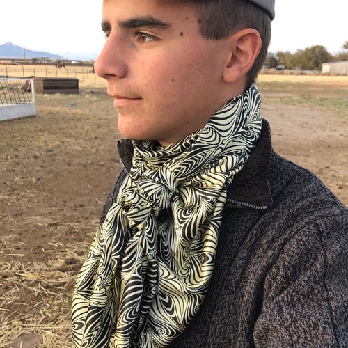 New Cowboy Wildrag Western Neck Scarf Bandana Silky Leaf - Etsy