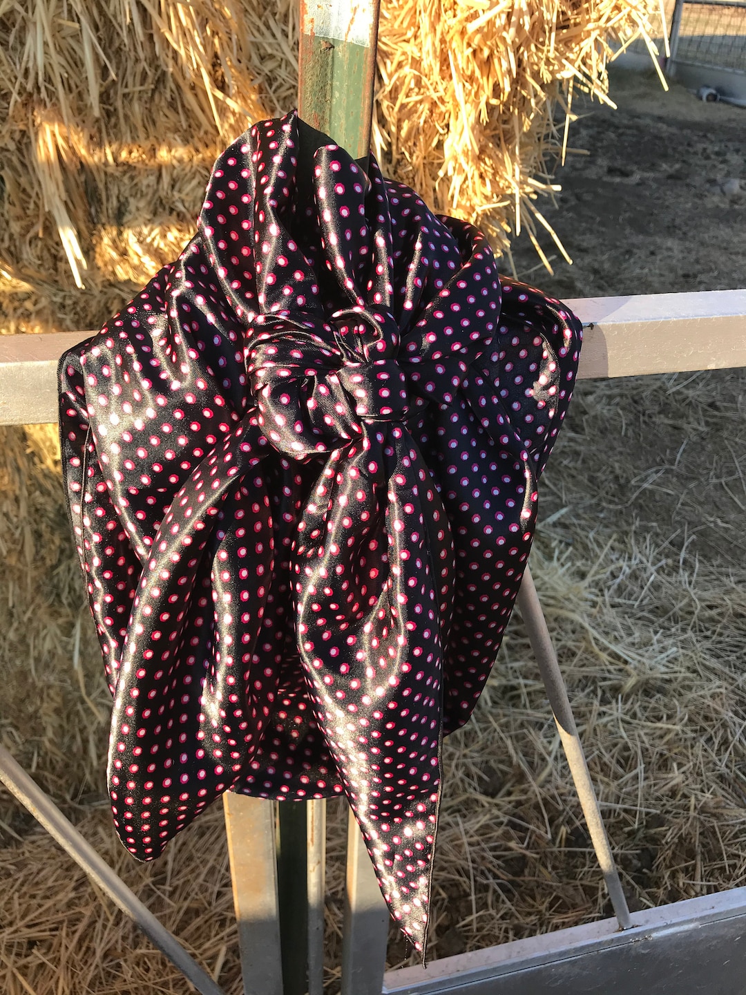 Small Polka Dot New Cowboy Wildrag Western Neck Scarf Bandana Silky - Etsy