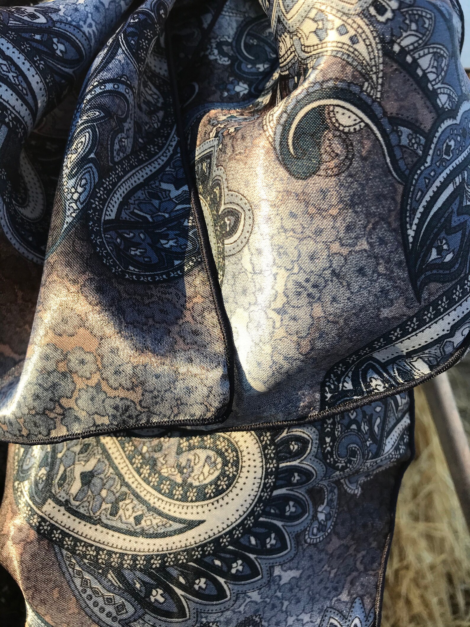 Paisley New Cowboy Wildrag Western Neck Scarf Bandana Silky | Etsy